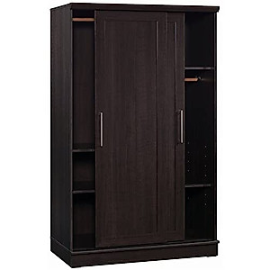 Sauder HomePlus Sliding Door Wardrobe Cabinet in Dakota Oak, Dakota Oak Finish