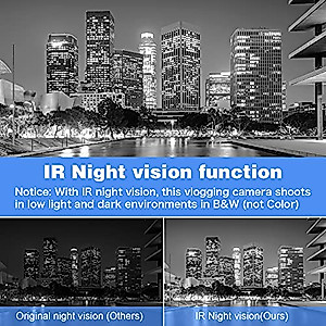 DSOEKEU Video Camera Camcorder 1080P 36 MP Full HD Video Camera for YouTube with WiFi Vlogging Camera IR Night Vision Digital Camera Recorder 16X Digital Remote Control Camcorders Camera,1 Battery