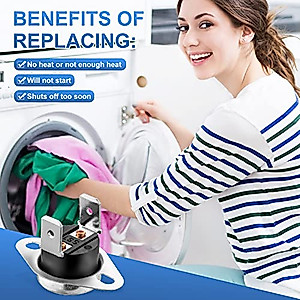 DC47-00016A Dryer Thermal Fuse, Dryer Thermostat Assembly Compatible with Kenmore Samsung Dryer - Replaces AP4201894, 2068545, PS4205213-6 PC