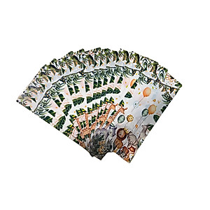 50 Pieces Jungle Safari Animal Party Treat Bags Wild One Candy Goodies Favor Gift Bags Animal for Jungle Safari Petting Zoo Farmhouse Theme Birthday Party Baby Shower