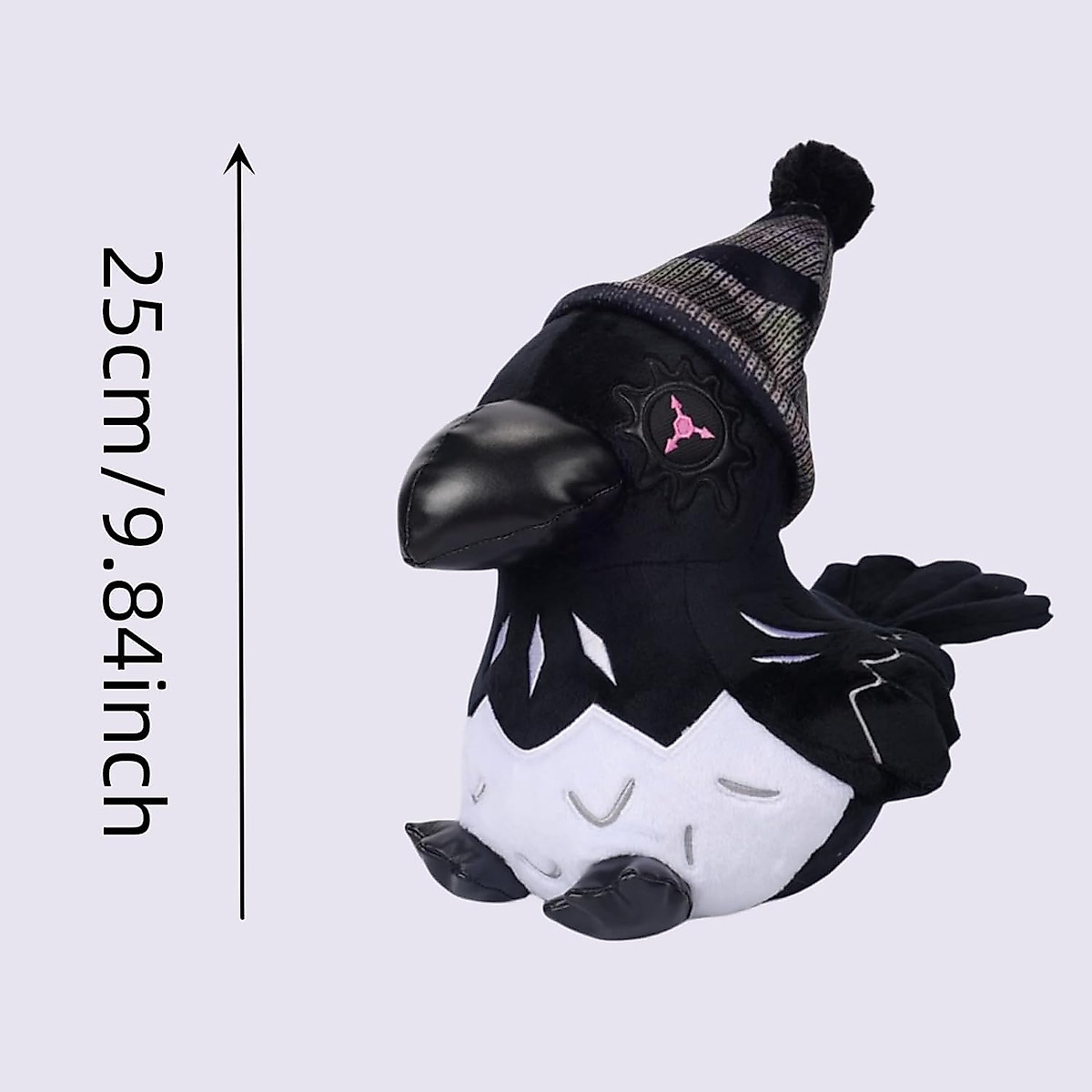 Murders-Drones Plush Toy,Hit SciFi Comedy Animation Role Uzi Black Crow,Soft Character Throw Pillow, Home Decor，Great Gift for Kids Boys Girls