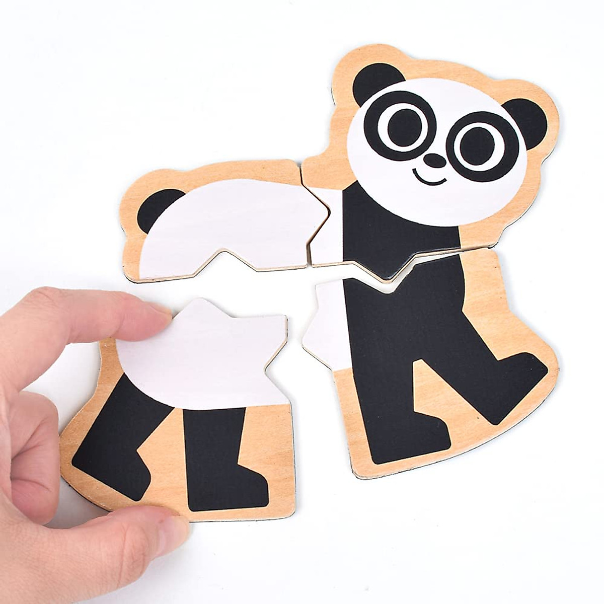 DJECO Mix & Match Animal Magnets - Silly Creatures, Endless Fun for Home, School or Gifts - Fun & Creative for Family & Friends, Educational Wooden Toys for Preschool, Kids 2+
