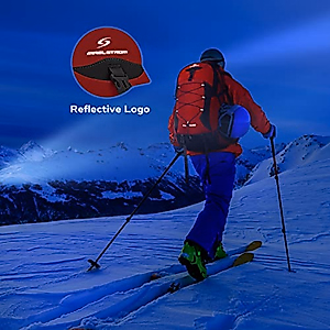 Maelstrom Hiking Backpack,Camping Backpack,40L Waterproof Hiking Daypack with Rain Cover,Lightweight Travel Backpack,Red