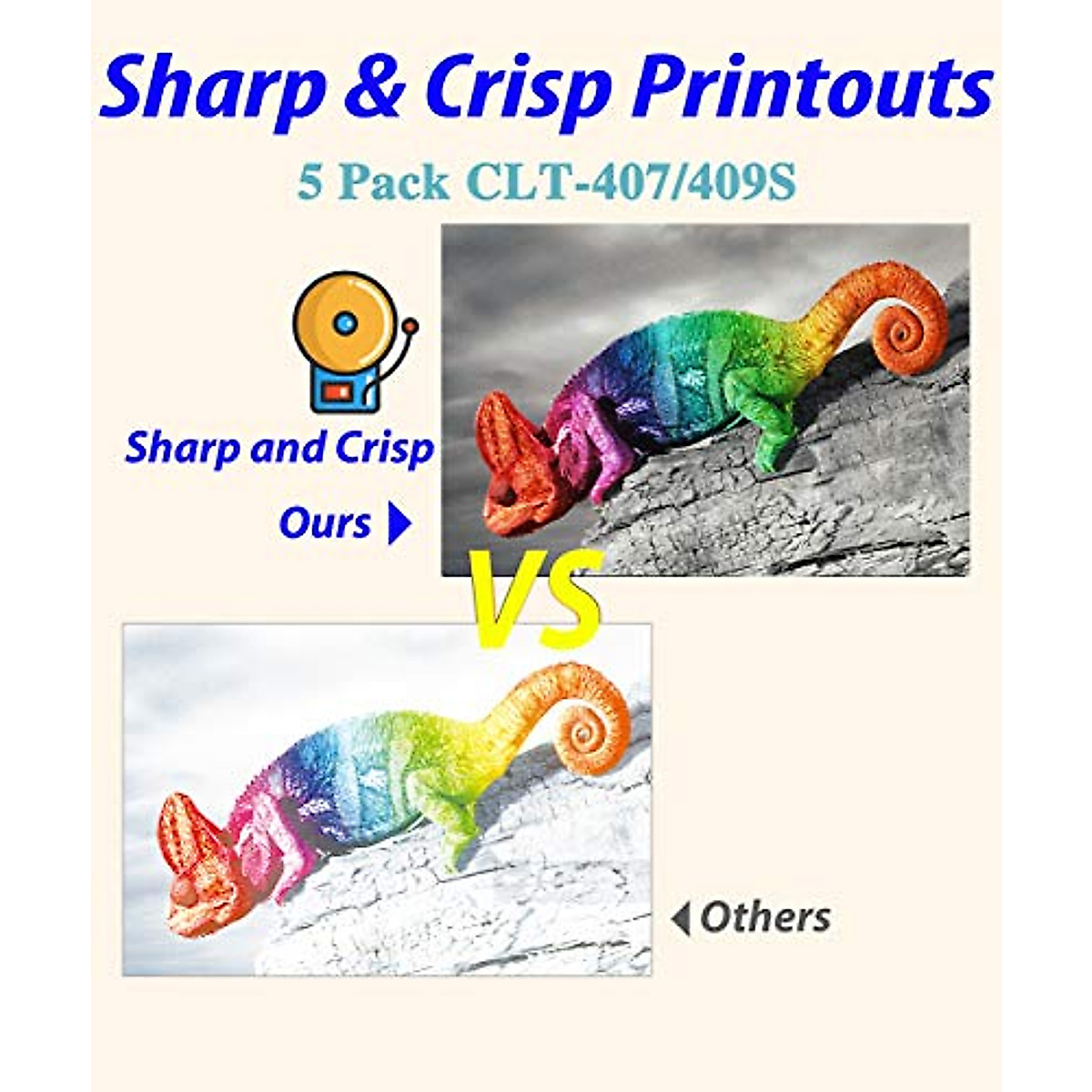 ColorPrint Compatible CLP315 Toner Cartridge Replacement for Samsung 409S CLT-409S CLT409S Work with CLP-315 CLP-310 CLP-310N CLP-315W CLX-3170 CLX 3175FN 3175FW 3175N Printer (5-Pack, 2BK,1C,1M,1Y)