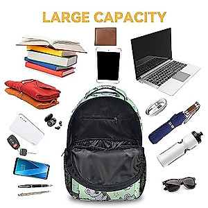 KNOWPHST Personalized Koala Backpacks for Girls Boys, 16 Inch Cute Backpack for School, Green, Large Capacity, Durable, Lightweight Bookbag for Kids Travel