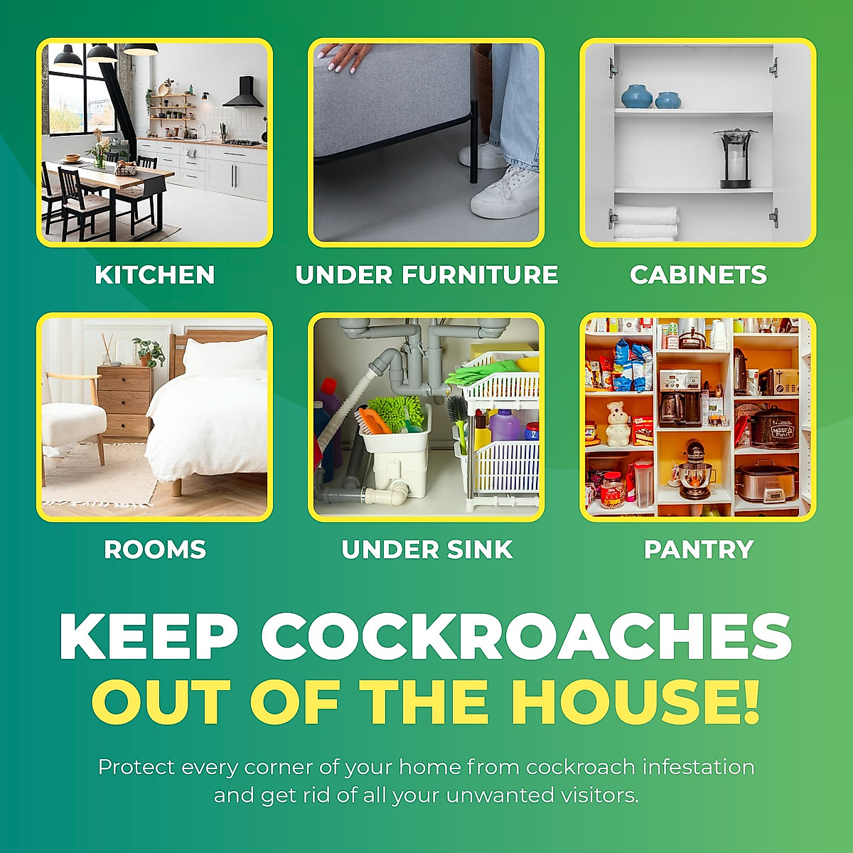 Roach Traps Indoor - 12 Pack Roach Bait Traps | Effective German Roach Killer for Home Infestation - Child and Pet Safe Roach Killer Indoor Infestation Easy-to-Use Glue Traps for Roaches – UCatch