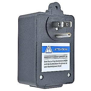 TerraBloom Fan Speed Controller For Booster Inline Exhaust and Duct Fans. Blower Airflow and Motor Speed Adjuster. Rated For Up To 350W. Continuous Dial Rheostat Control