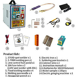 769D spot welder 3.2KW induction delay touch welding machine small 18650 lithium battery spot welding machine,for Welding Lithium-ion Battery Pack,110V-220V