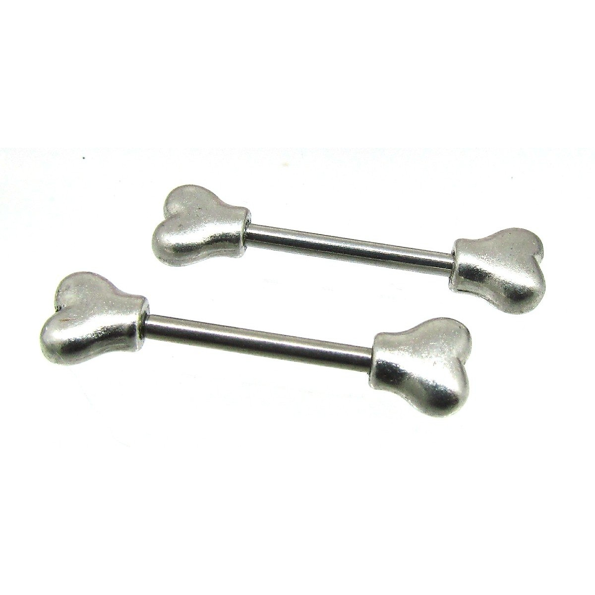 Nipple Sield Ring Dog Bone Nipple Bar Body Piercing Pair 14g 1/2