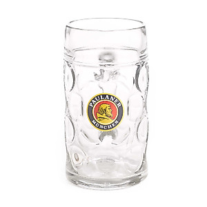 Paulaner Dimpled Isar Beer Mug - 1 Liter Mass Krug