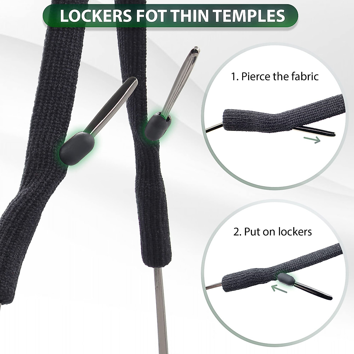 SIGONNA Eye Glass String Strap Holder - Adjustable Eyeglass Strap Holder - Eyeglass Chain for Man Women - Eyeglass Holder Lanyard - Glass Strap Cord - 6 Pcs