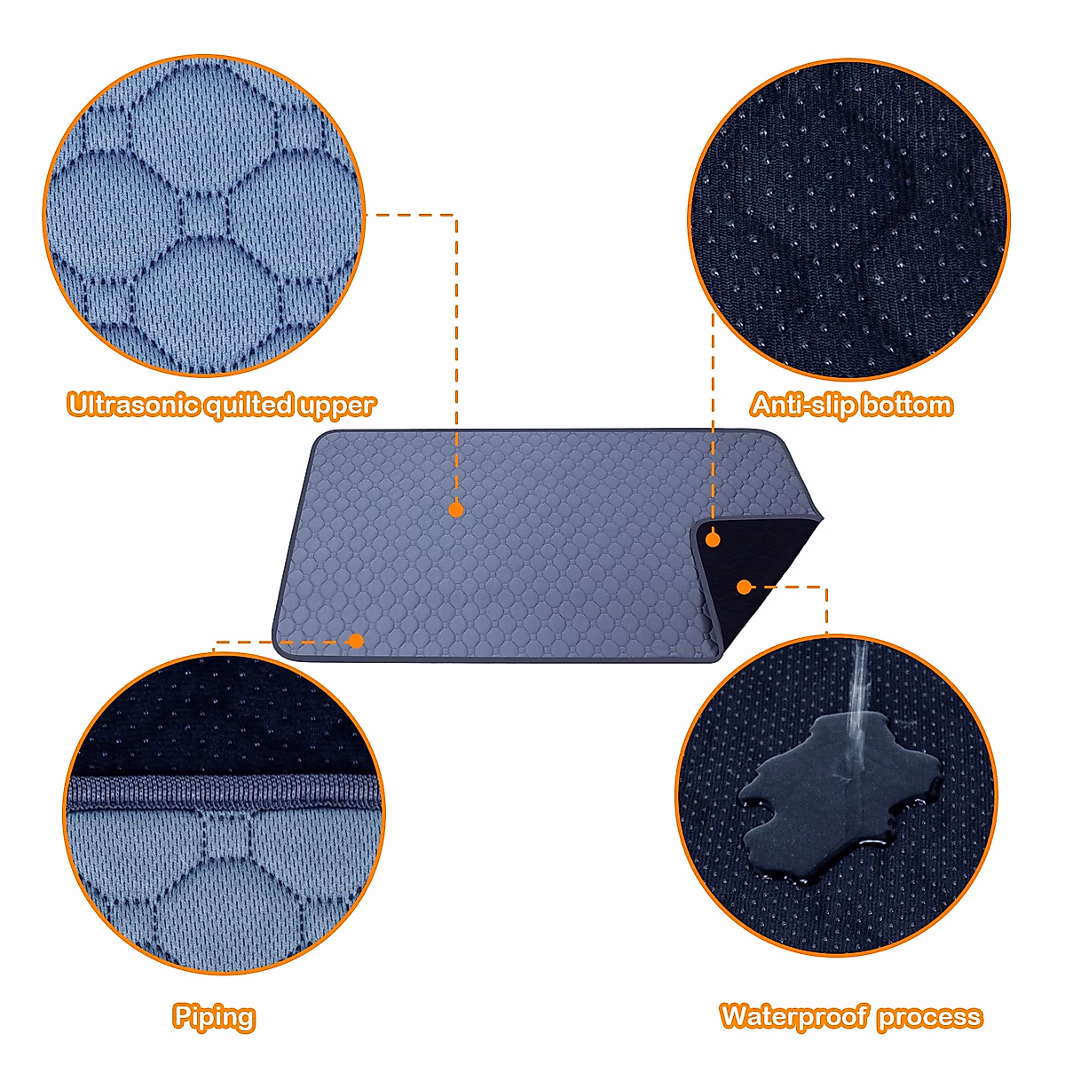 2 Pack 21 x 47” Guinea Pig Cage Liners Small Animal Pee Pads Pet Bedding Mat Guinea Pig Bedding Absorbent Pee Pads for Hamsters, Rabbits, Hedgehogs