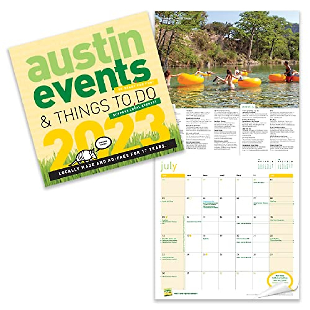 Austin Texas Events Wall Calendar 2023 - Over 250 Austin Event Dates and Activities Already On Your Calendar!
