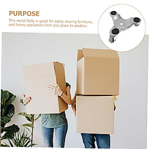 Moving Artifact Moving Wheels Furniture Rollers Furniture Dolly Moving Dolly 3 Wheel Dolly Portable Moving Rollers Moving Tool for Furniture Dolly Wheels Carbon Steel Lifts Heavy