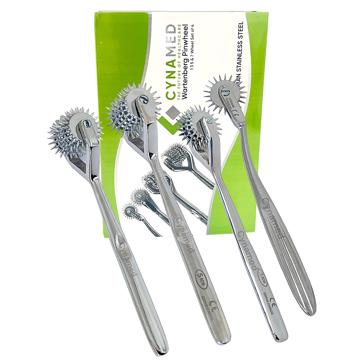 Premium German Wartenberg Pinwheel 1 3 5 and 7 Wheel Set of 4