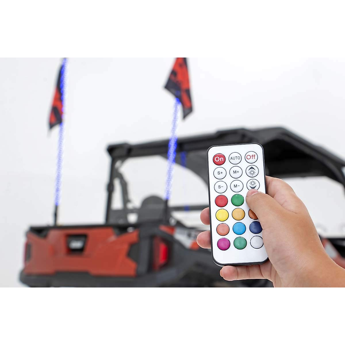 Rough Country 4' Multi-Function UTV LED Whip Light Kit w/Remote - 93004