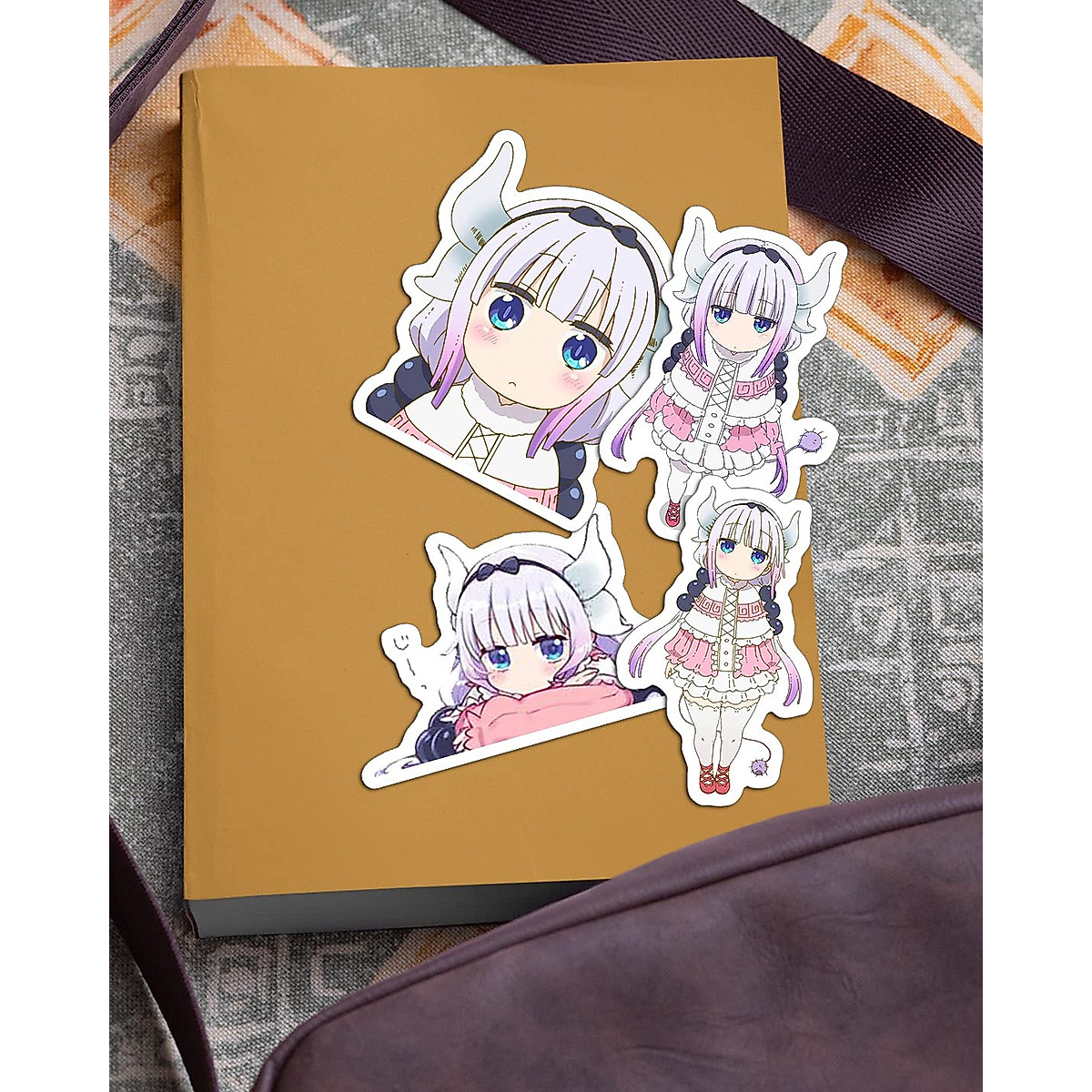Alexiss Miss Kobayashi's Dragon Maid Kanna Kamui Funny Sticker for Phone, Laptop, Skateboard, Car, Pack 4 Pcs Size 3In
