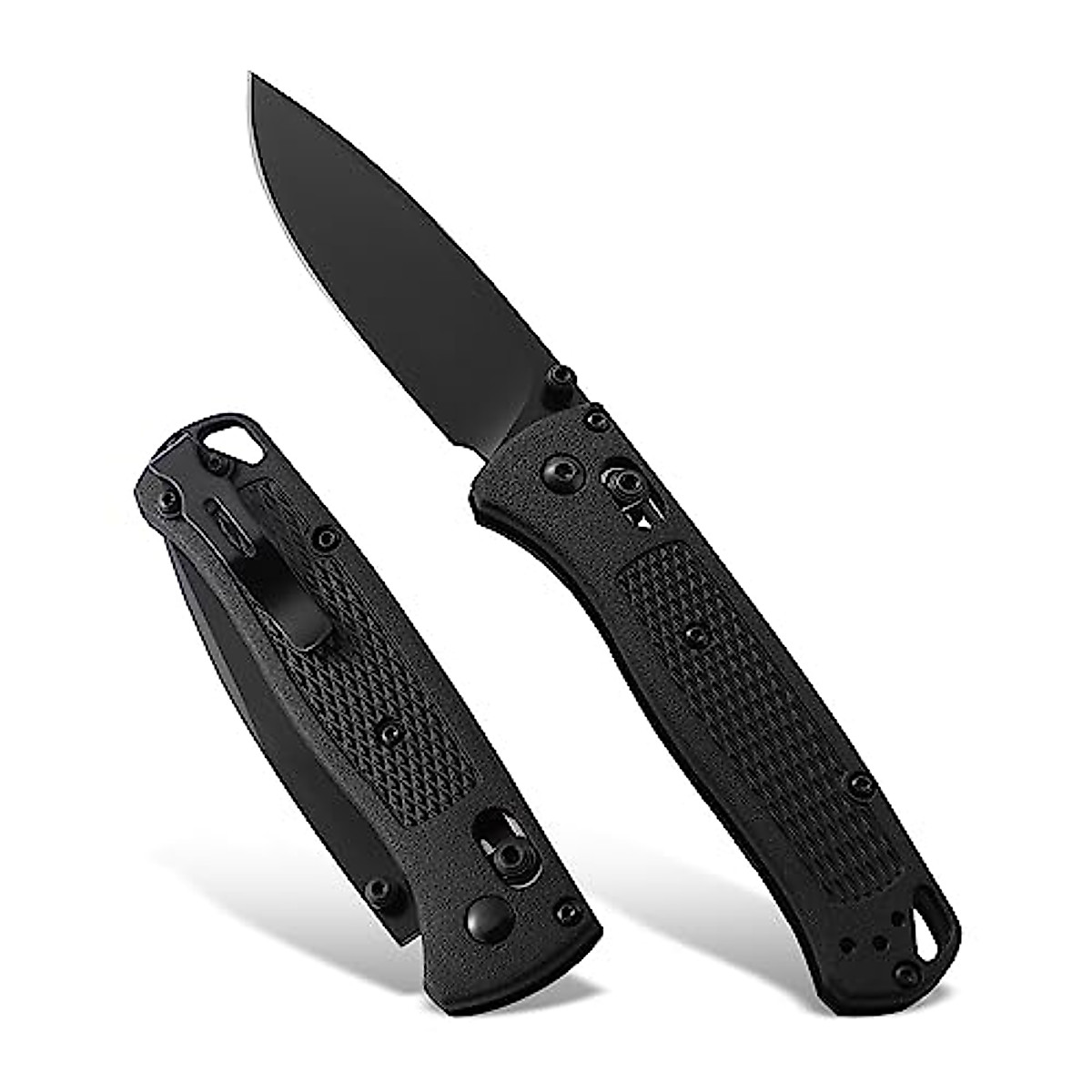 folding knives EDC for men,7.4Men's manual pulley opening，8Cr13MoV Blade，Reinforced nylon fiber shank，folding knife with clip，Camping, wild fishing, good partner (black)