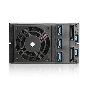 ISTAR BPN-DE230HD-RED Trayless 2X 5.25 to 3X 3.5 12Gb/s HDD Hot-swap Rack