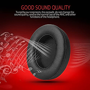 Krone Kalpasmos Studio 3 Replacement Ear Pads, Compatible with Beats Studio 2 & 3 Wired/Wireless/Model B0501/Model B0500 Headphone, Protein Leather & Memory Foam, Black