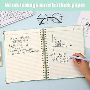 EOOUT Spiral Notebook 8.5” x 11” College Ruled Notebook Journal, A4 Hardcover Cute Notebook for Women 300 Pages 3 Subject for Work School Supplies