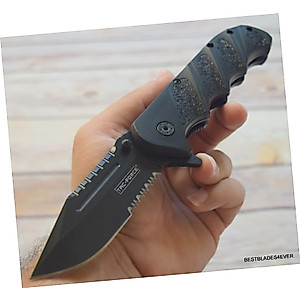 8.5 Inch Tactical Stainless Steel Open Folding Pocket Knife With Clip Outdoor Survival Hunting Knife by Survival Steel