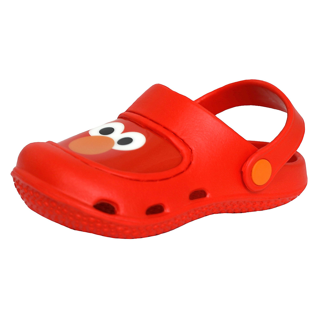 Sesame Street Boy's Elmo Clog with Molded Backstrap, Red Face, 7-8