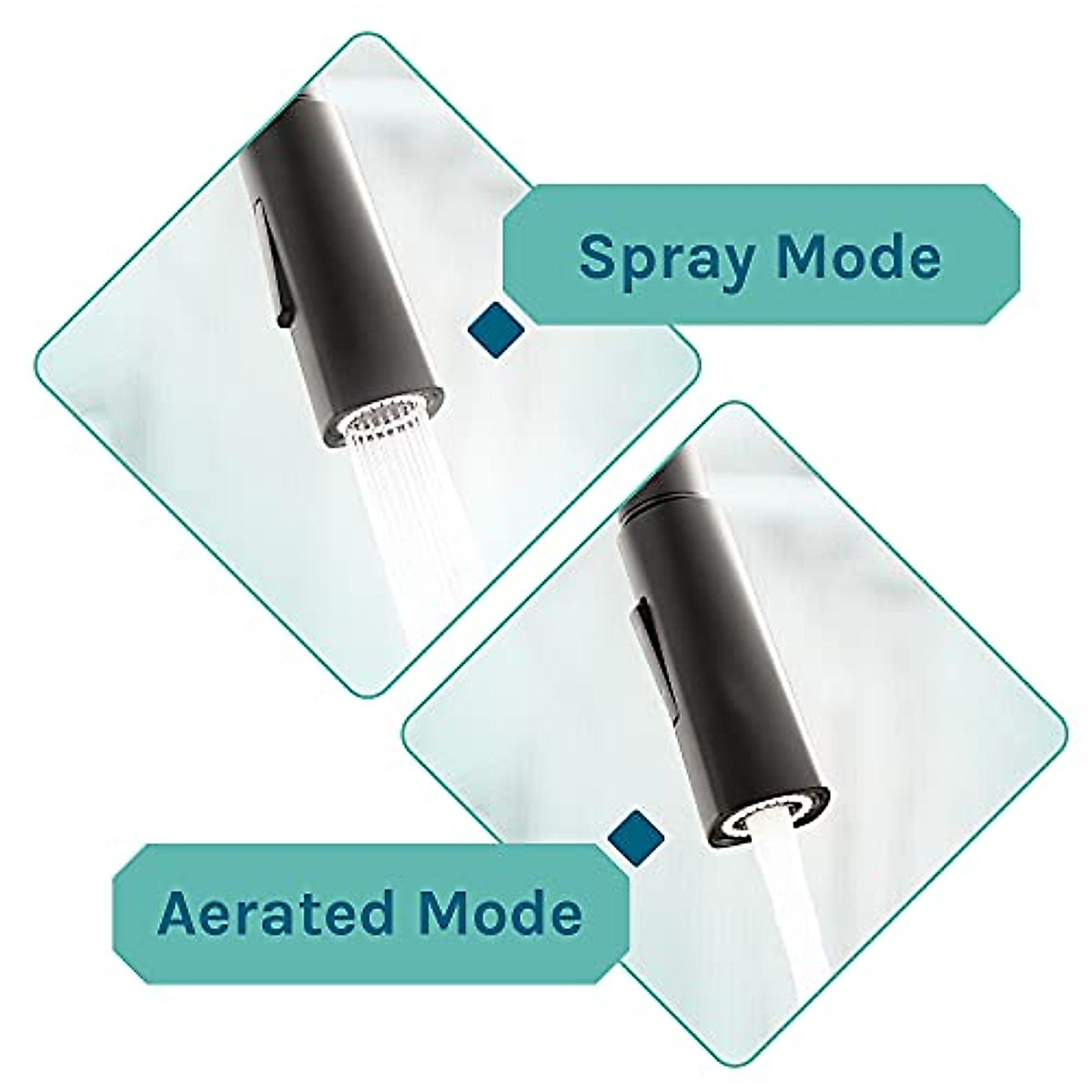 Black Utility Sink with High Arc Black Faucet by VETTA by JS Jackson Supplies, Pull Down Sprayer Spout, Heavy Duty Slop Sink for Washing Room, Basement, Shop, Free Standing Laundry Tub Deep Plastic