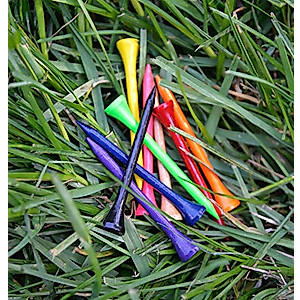 Pride Golf Tee 2-3/4" Way Long RIPSTIXX Golf Tee (65 Count), Yellow