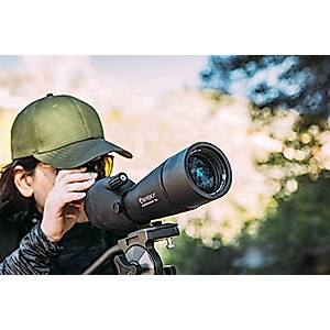 BARSKA unisex adult Blackhawk 20-60x60 Cases Barska AD11520 Black Hawk ED 20 60x60 Spotting Scope with Tripod and Carrying Cases, Black, One Size US