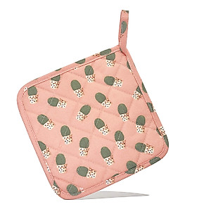 Texas Pot Holder with Bless Your Heart Cactus Design in Quilted Cotton Texas Gift
