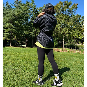 holawit Happy Face Fun Design Positive Smile Quarter Socks with Neon Double Stripes for Women 3P Set