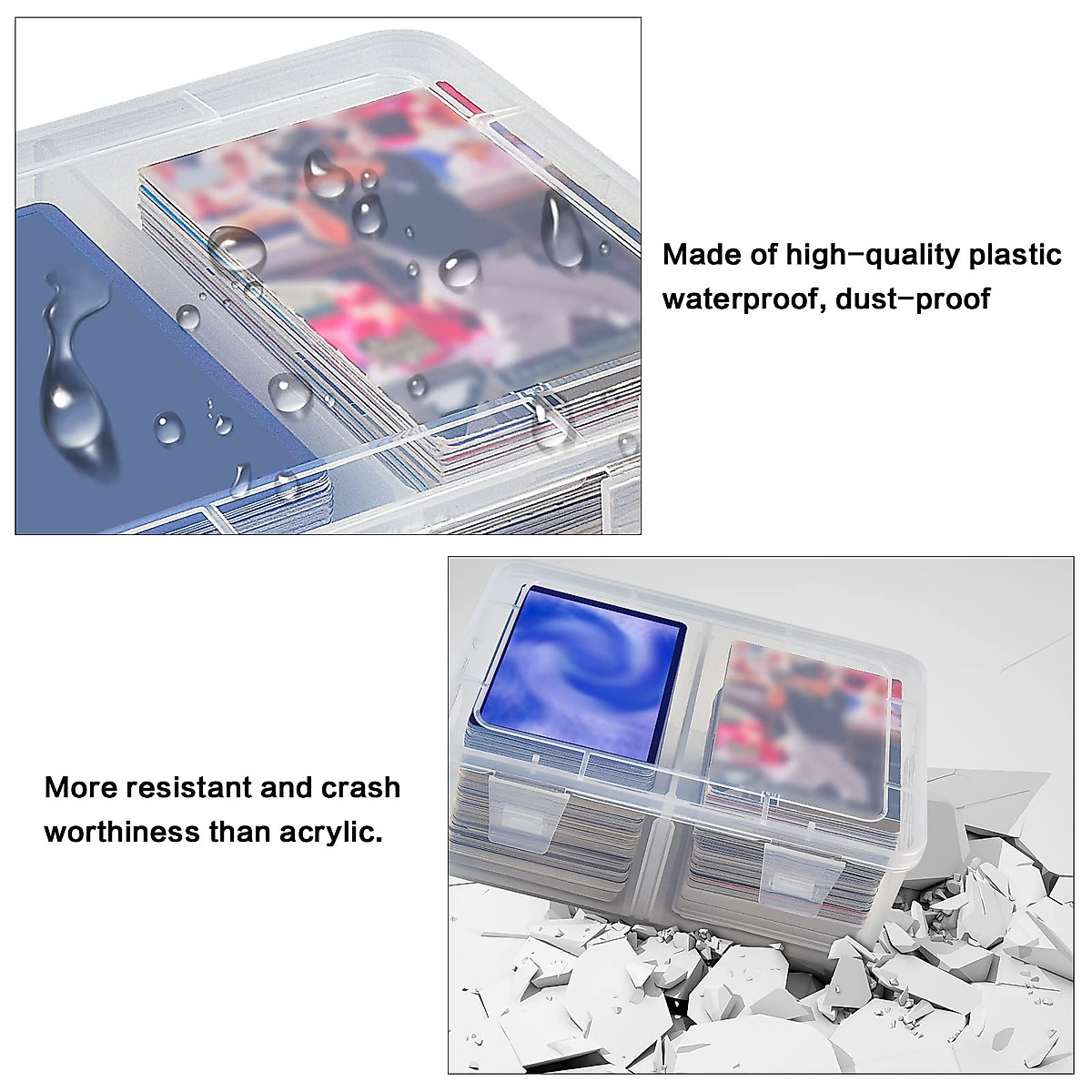 FULLCASE Card Case Holder Compatible with Baseball Football Sports Game, Trading Cards Storage Also for PM TCG/for MTG/for C.A.H/for Topps Display Collector Organizer(Box Only)