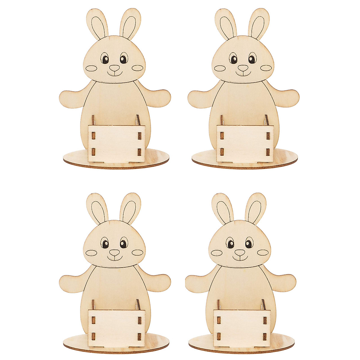 Baker Ross AT506 Easter Egg Cup Kits - Pack of 4, Creative Art and Craft Supplies for Kids to Make and Decorate