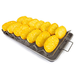 EaZy MealZ Bacon Rack & Tray Set | Specialty Tray and Grease Catcher | Even Cooking | Non-Stick | Healthy Cooking | Durable Material | Customized Cooking Experience (Large, Gray)