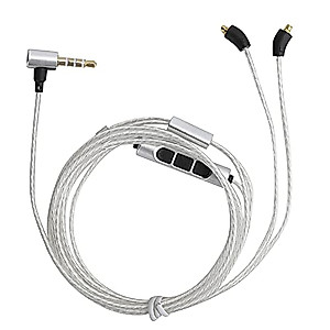 Vbestlife Game Headphone Cable,Plug and Play Earphone Cable,3.5 mm Audio Cable with High Transparent PVC Shell,Volume Adjustment,Microphone,fit for Xelento, for Alo Andromeda Earphones
