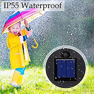 4 Pieces Replacement Solar Light Tops Outdoor Hanging Lantern Light Solar Light Parts Round Solar Lights Waterproof Decorative for Outdoor Hanging Lanterns, Warm Light (2.76 Inch in Diameter)