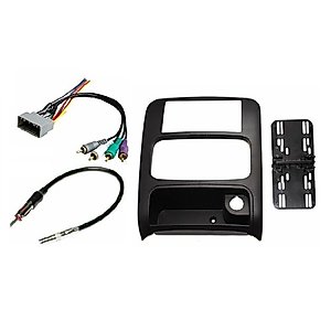 Double Din Dash Kit Aftermrket Radio Install Compatible with Jeep Liberty 2003-2007 with Premium Infiniti Sound Systems