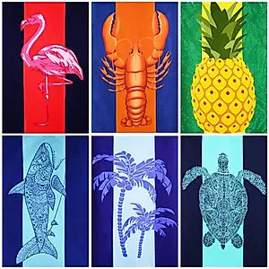 Genovega 6 Packs Oversized Terry Pool Beach Accessories Essentials-72 x36 XL Extra Large Big Travel Towel Set Soft Clearance Camping Swim Towels Bulk, Personalized Girls Women Men Adults Gift