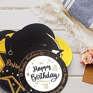 Nelbiirth Happy 30th Birthday Party Decorations Set,30th Birthday Gold Swirls Streamers with Gold Table Ballon Stand Kit,Cheers to Thirty Years Old Bday Party Decorations.