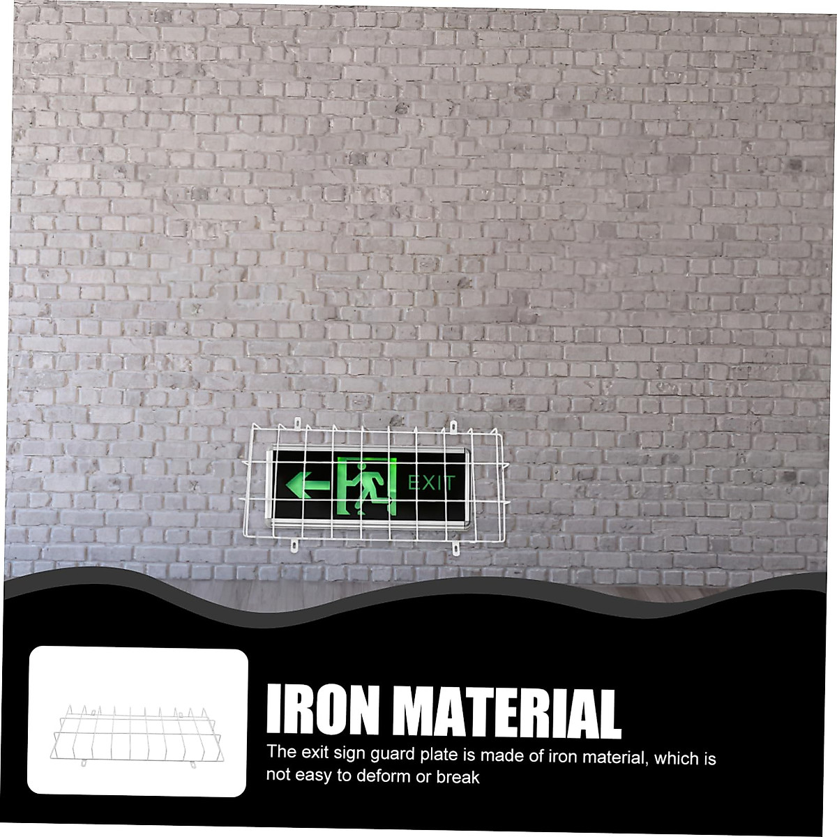 IWOWHERO Wire Guard for Emergency Light Exit Sign Guard Emergency Light Wire Cover Iron Wire Cover for Emergency Light White