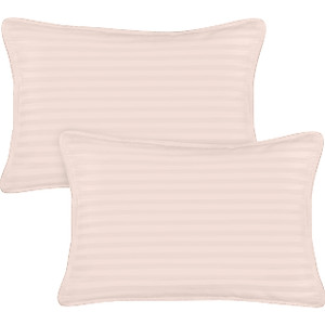 Utopia Bedding Toddler Pillow (Baby Pink, 2 Pack), 13x18 Toddler Pillows for Sleeping, Soft and Breathable Cotton Blend Shell, Polyester Filling, Small Kids Pillow Perfect for Toddler Bed and Travel