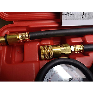 Cylinder Leak Down Tester,Compression Test kit - Engine Cylinder Dual Gauge Leakdown Tester kit Diagnostics Tool.