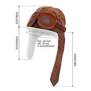 SATINIOR Hat for Kids Brown Fleece Cap with Earmuffs Warm Winter Cap for Kids