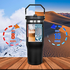 ysnifeiw 30oz Bigfoot Tumbler with Top Handle and Flip Straw Bigfoot/Sasquatch Gifts Cup for Dad Father's Day Birthday Christmas Gifts for Men