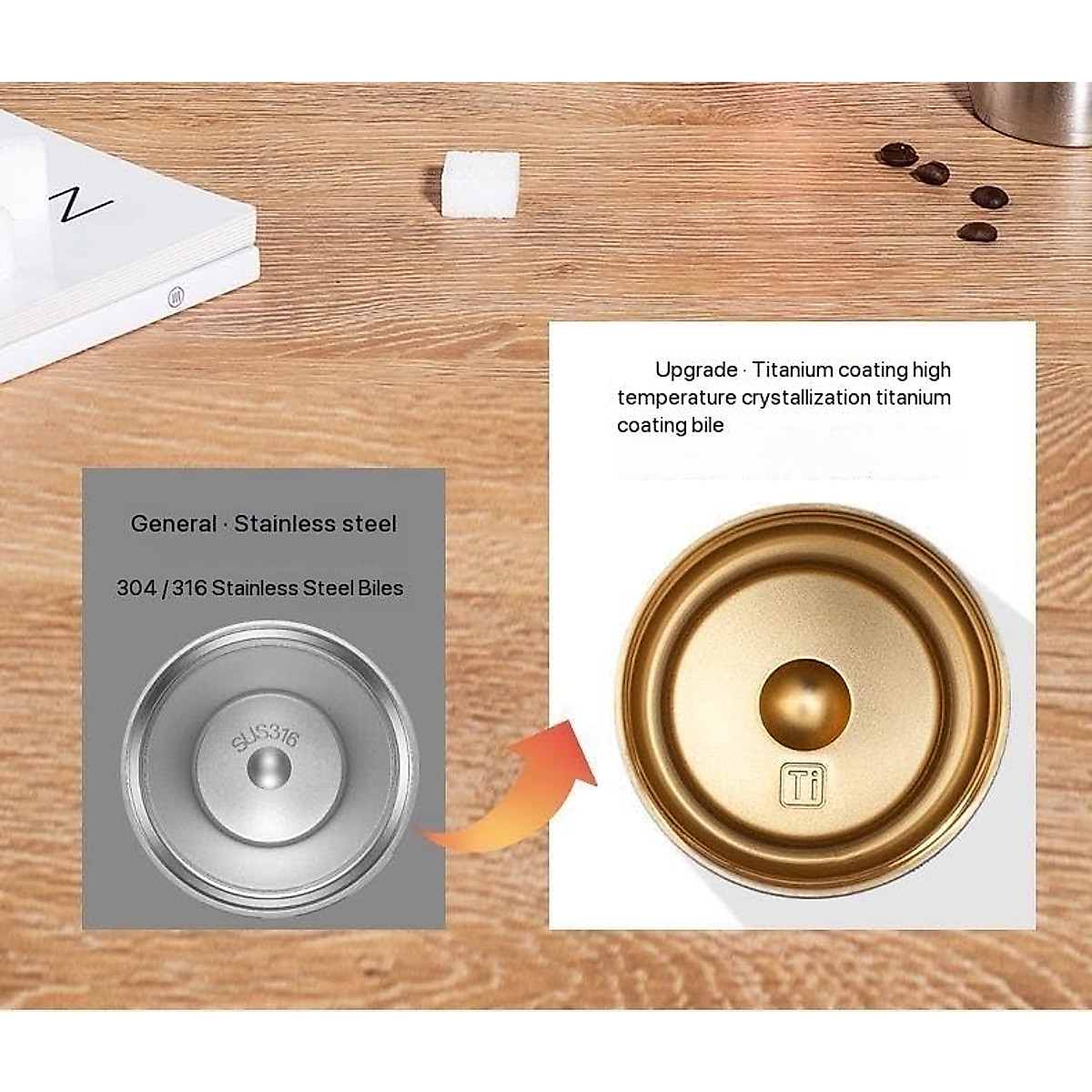 Car Travel Mugs for VW Passat,Titanium Water Bottle Insulated Water Bottle Leak Proof Locking Lid Coffee Cup Journey Essentials Gifts Cups Mugs for Women and Men 480ml,Black 480ml