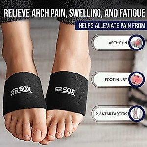 SB SOX Arch Support Sleeves for Plantar Fasciitis Relief (1 Pair) – Foot Compression Sleeves for Plantar Fasciitis and Arch Support for Everyday Use (Nude, Small)