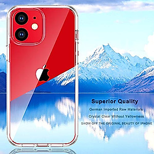COOLQO Compatible for iPhone 12 Mini Case 5.4 Inch, with [2 x Tempered Glass Screen Protector] Clear 360 Full Body Protective Coverage Silicone 14 ft Drop Military Grade Shockproof Phone Cover