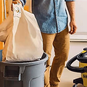 Pack 6 Vacuum Bags For Porter-Cable and Stanley 4 Gallon 5 Gal Shop Vac, Replacement Parts AT25-1238 Accessories Kit 25-1238