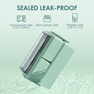 Housmile Bento Box Adult Lunch Box, Stackable Bento Lunch Box Container with Accessories, Built-in Utensil Set, Bento Box Kit with Bag, BPA-Free, Microwave Safe, Leak-Proof Lunchbox for Work, Picnic